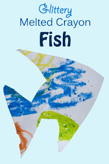 Glittery Melted Crayon Fish - Life with Moore Babies