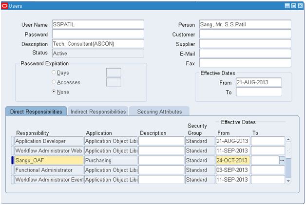 OAF by SSPatil: Registration of OAF Page in Apps