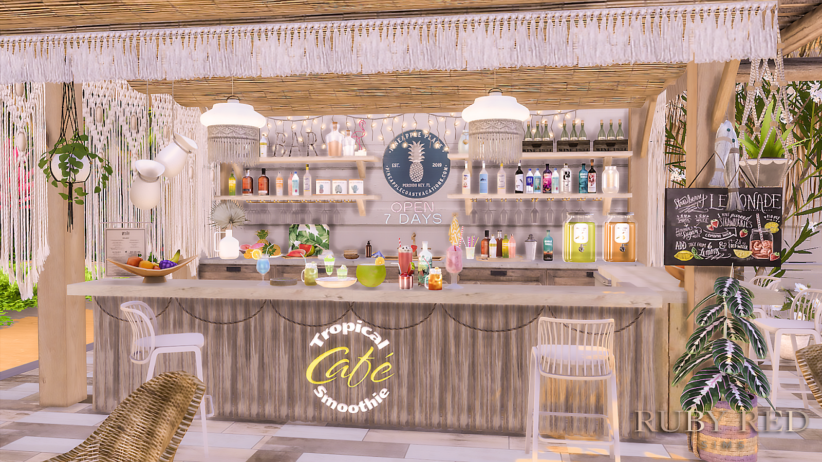 July Release 2nd Building: Sims 4 Sulani Surf Bar 海灘衝浪店與吧檯 (FREE) [Ruby ...