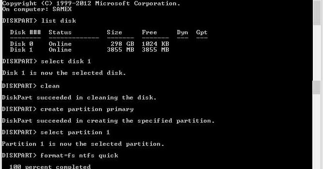 Create Bootable Pendrive using CMD