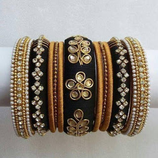 Black stone bangle sets