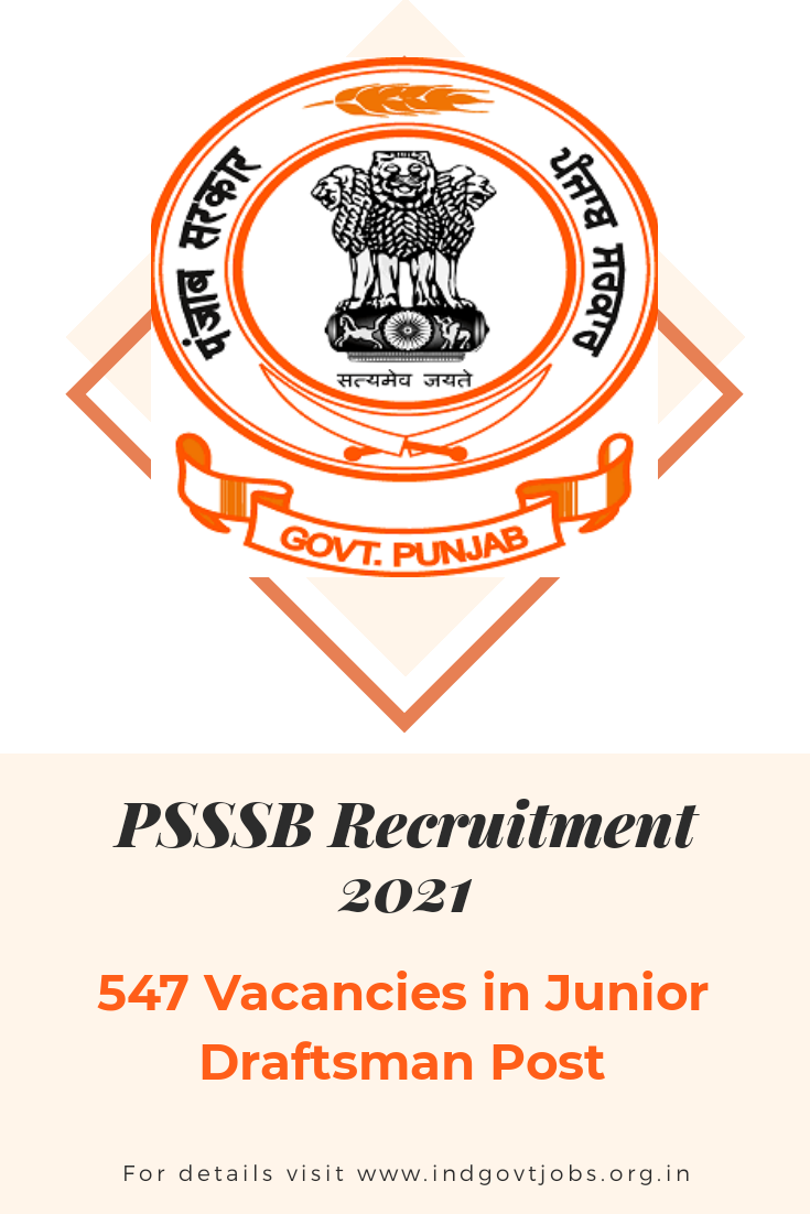 Punjab Subordinate Service Selection Board, PSSSB Recruitment 2021 ...