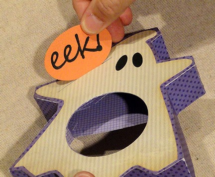 Needles 'n' Knowledge: Ghost Candy Cup Place Card