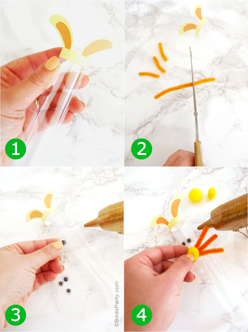 DIY Easter Bunny Treat Tubes for Kids - Party Ideas | Party Printables Blog