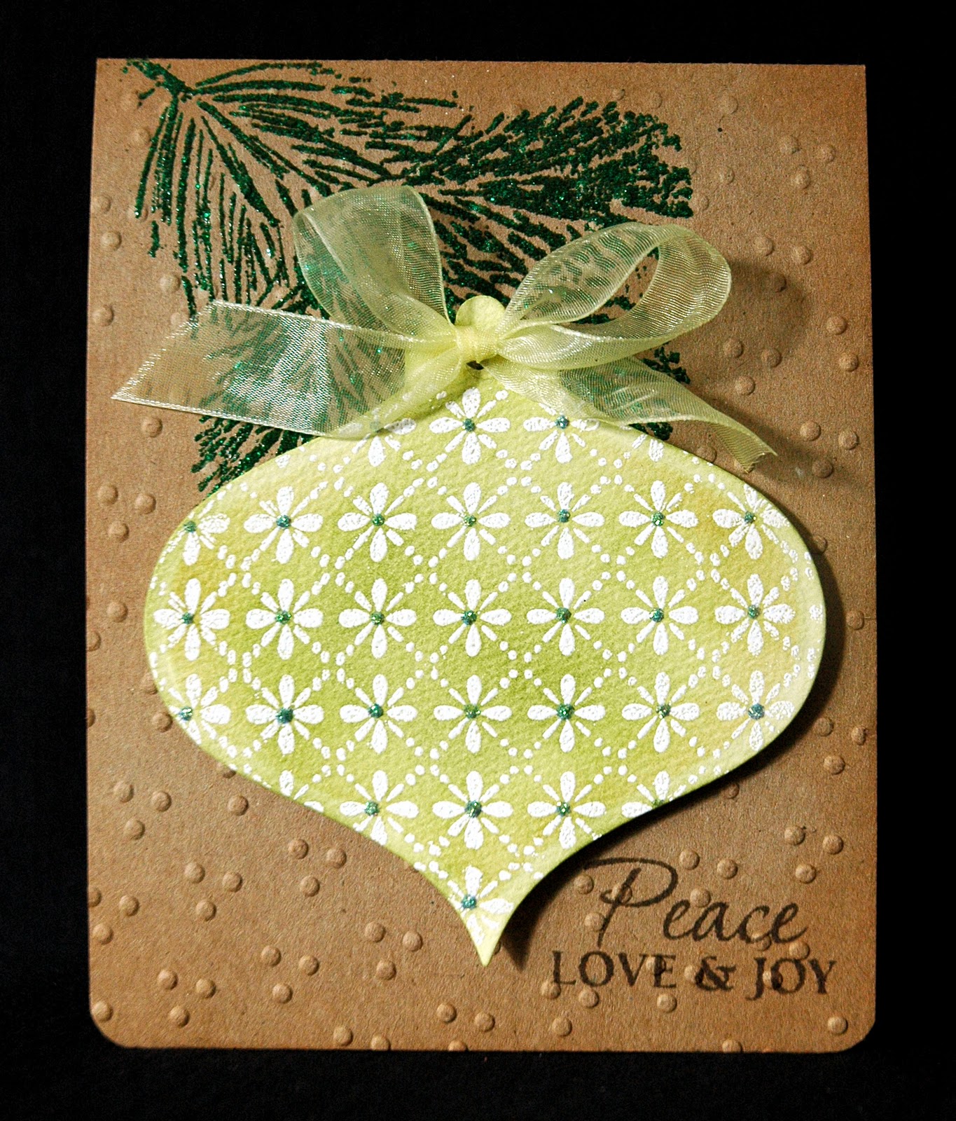 Judy's Card Corner: Christmas Ornaments with Bling!