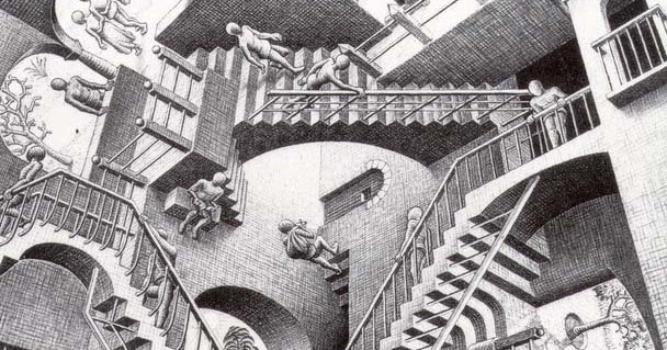 Relativity by M.C. Escher
