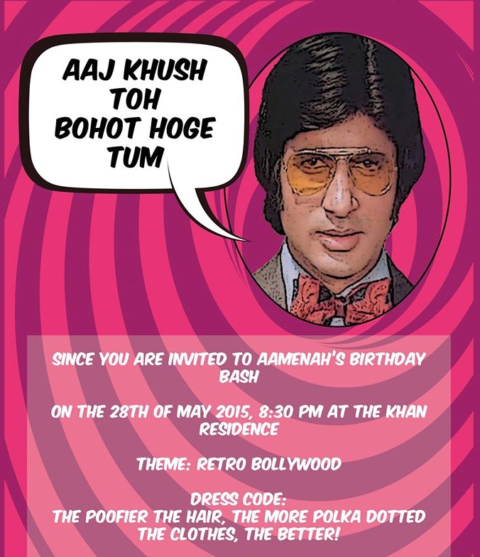 -Lavz Khan-: Retro Bollywood Birthday Party