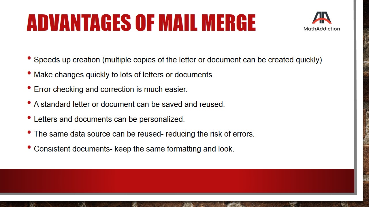 Blog #6 : Mail Merge (Steps, Advantages and Disadvantages) Blog #6 : Mail Merge (Steps, Advantages and Disadvantages)