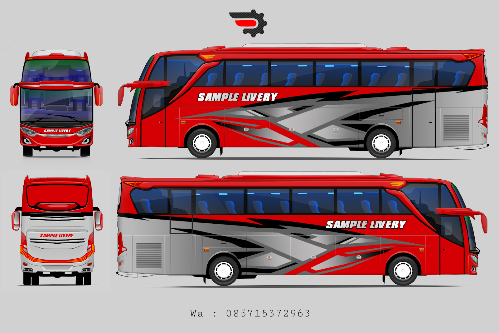 DESIGN LIVERY BUS JETBUS 3 FACELIFT ADIPUTRO REAL BUS - IlhamMaulana