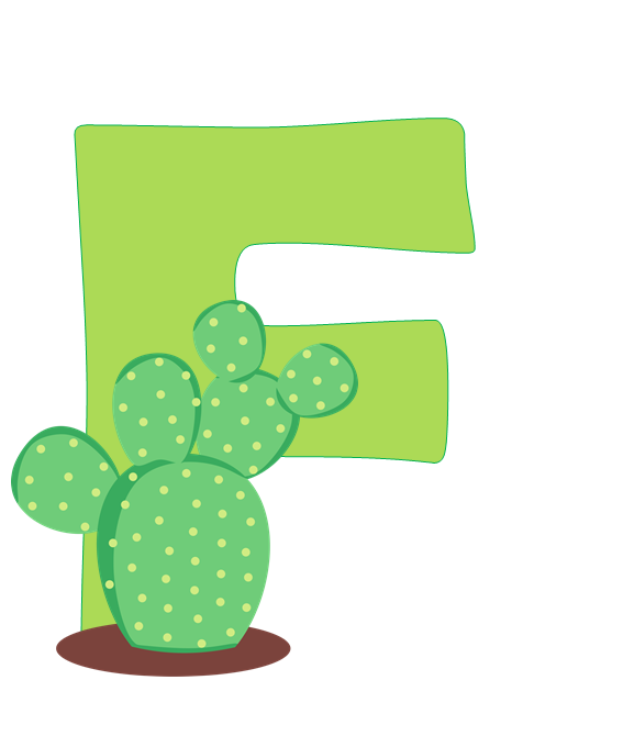Kits imprimibles gratis : Abecedario cactus