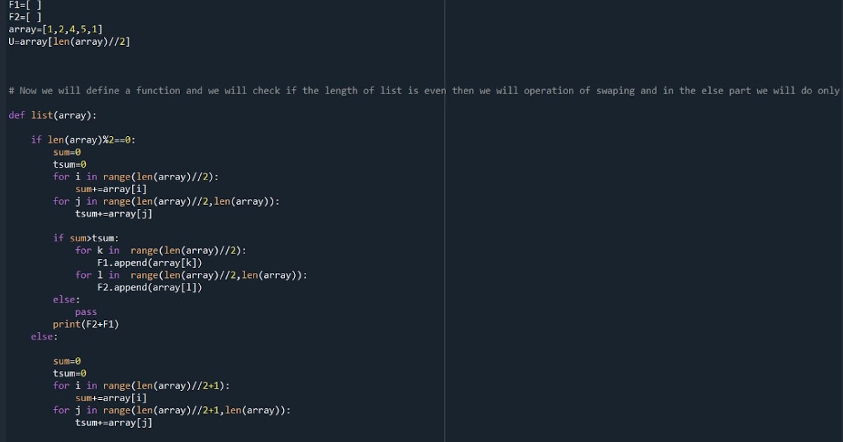 Write a function in python named SwapHalfList(Array) ,which accepts a ...