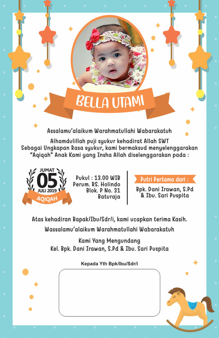 Free 50 Desain Undangan Aqiqah dan Tasyakur Anak CorelDraw CDR ...