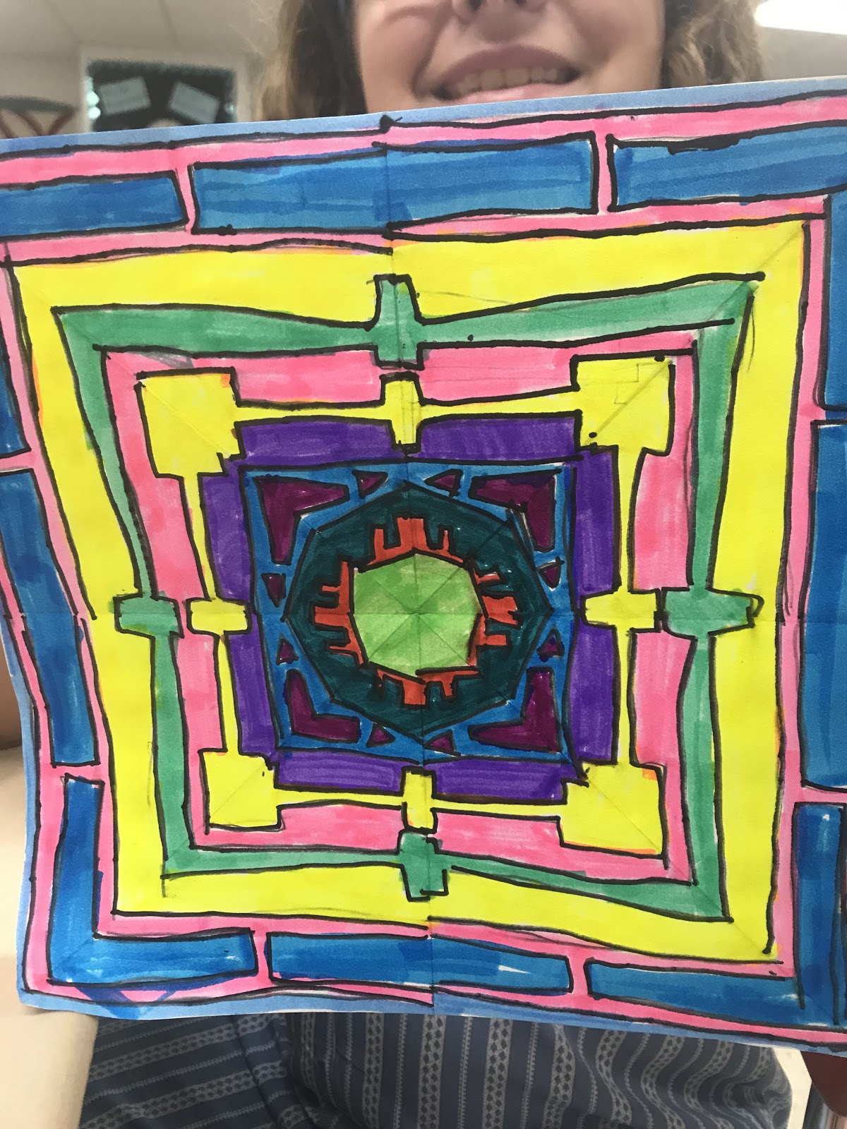 Elements of the Art Room: 5th grade radial symmetrical name art