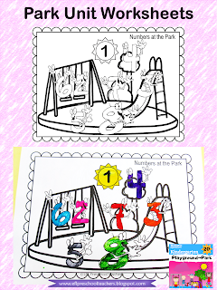 ESL/EFL Preschool Teachers: Playground or Park Unit Worksheets for ...