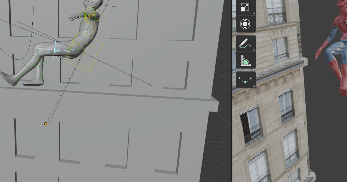 Jas: Day 41 - Spider-man scene - leg movements