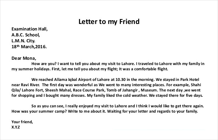 Contoh Format Personal Letter - Birthday Letter