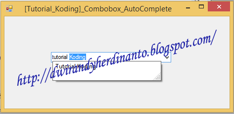 Membuat Combobox Auto Complete Di VB.NET - Tutorial Koding