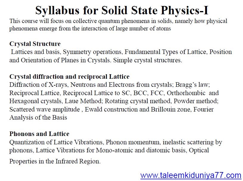 solid state physics-1 crystal structure notes complete chapter in pdf free