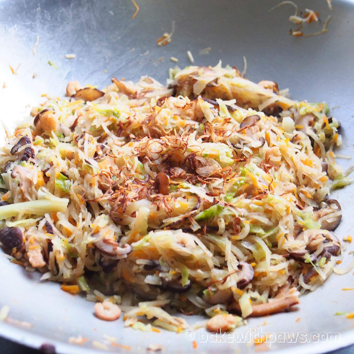 Jiu Hu Char (Stir Fried Yam Bean with Shredded Cuttlefish) - BAKE WITH PAWS
