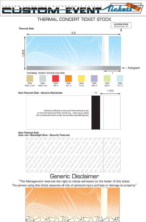 Custom Event Tickets - Thermal Tickets - Raffle Tickete