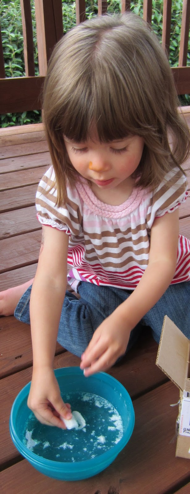 Fun with Cornstarch Packing Peanuts | Still Playing School