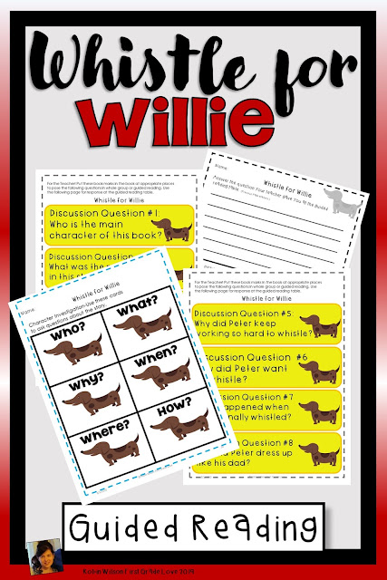 First Grade Love: Whistle for Willie Book Activities