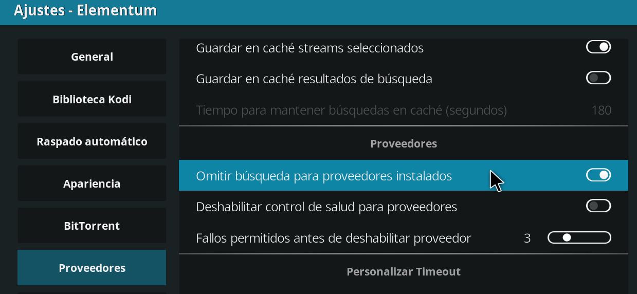 ELEMENTUM : Nuevo Reproductor Torrent para KODI - PLUGINSXBMC