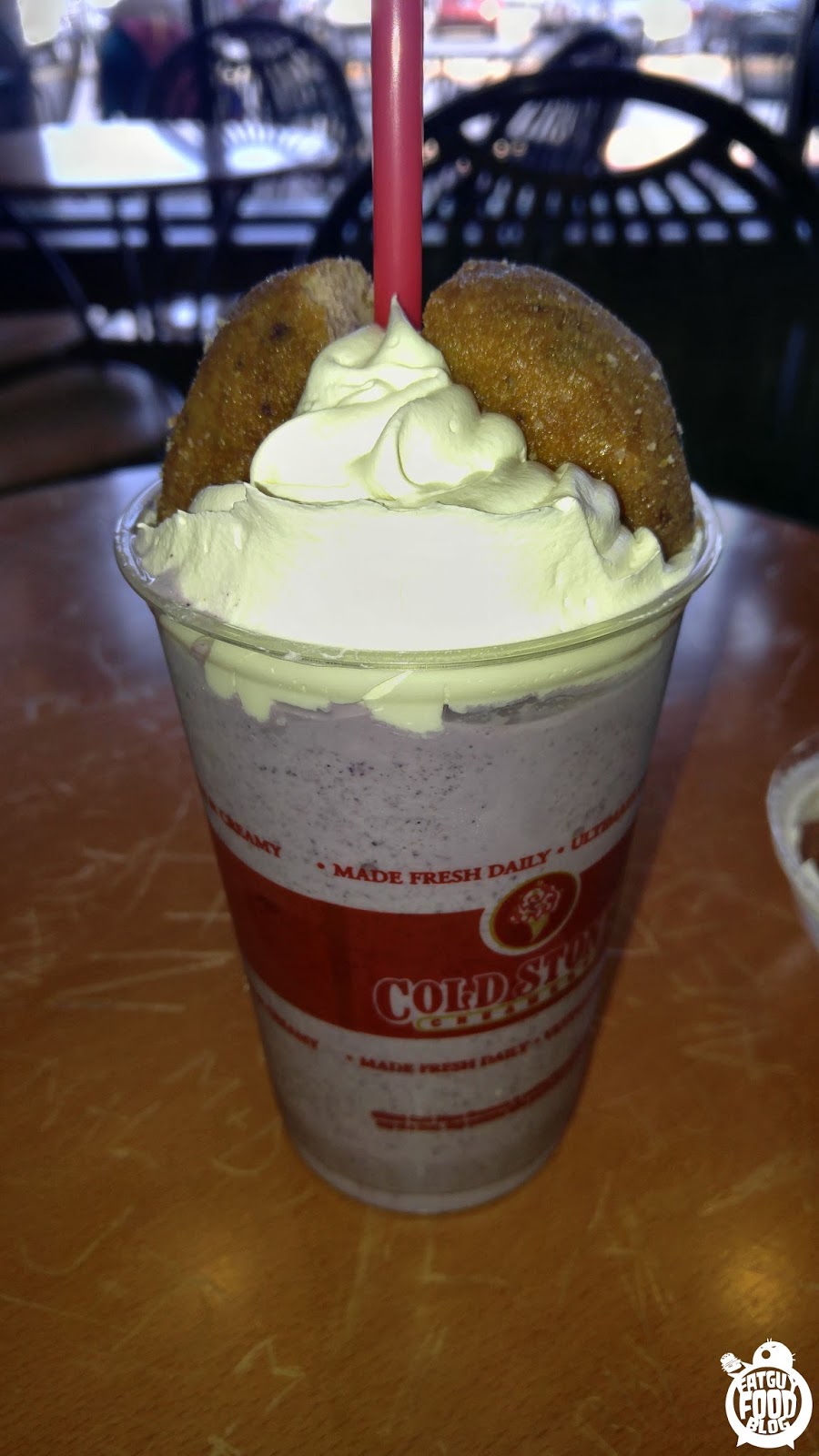 FATGUYFOODBLOG: Cold Stone Creamery's New Blueberry Donut Shake!