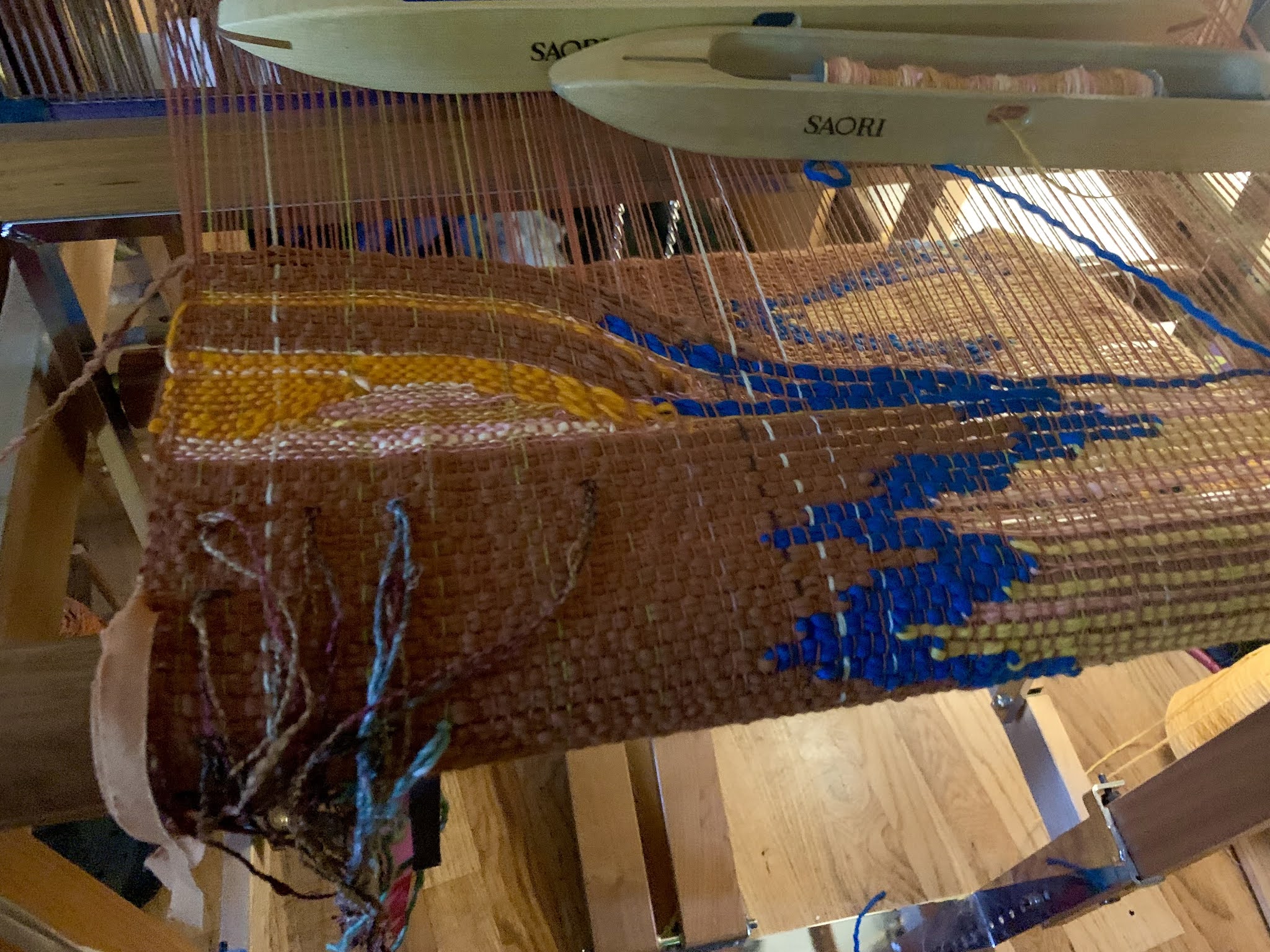 CENTERING WITH FIBER: weaving saori banners, and spinning on my ...