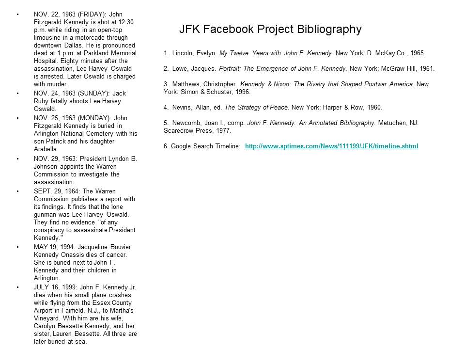 Historical Facebook Page Research Project (12/2)