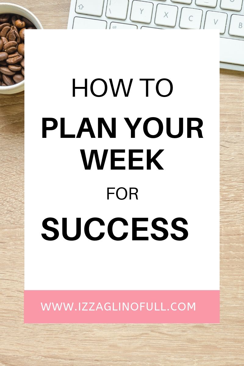 How to Plan Your Week for Success - IzzaGlinoFull