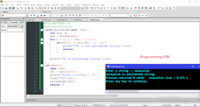 Program in C++ to check a given string is palindrome or not Using ...