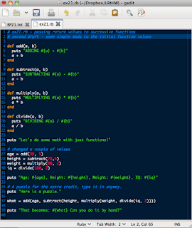 TESTHEAD: Exercise 21: Functions Can Return Something: Learn Ruby The ...