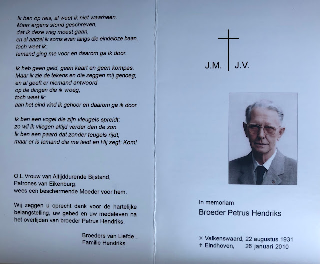 MARIETTE'S BACK TO BASICS: Delivering Funds to Brother Petrus Hendriks ...