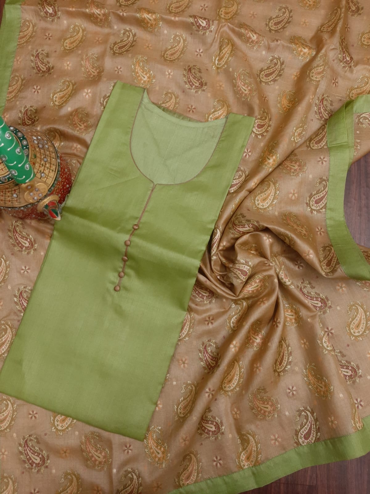 Exclusive tusser silk salwars