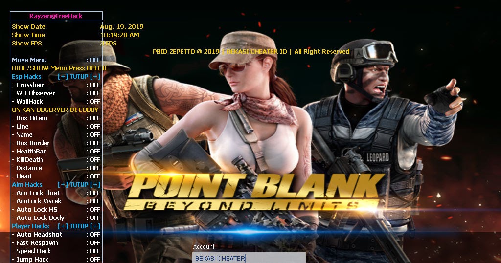 CHEAT POINT BLANK PB 22 AGUSTUS 2019 | | HARD MENU FULL - DEPOK CHEATER INDONESIA