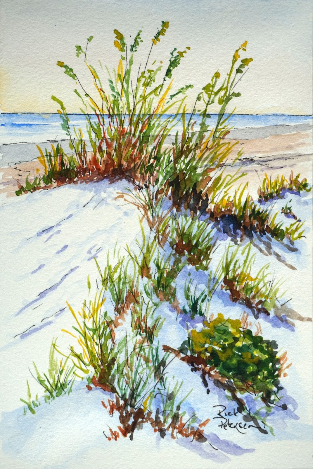 Rick Petersen's Painting for Today: Spring Sea Oats
