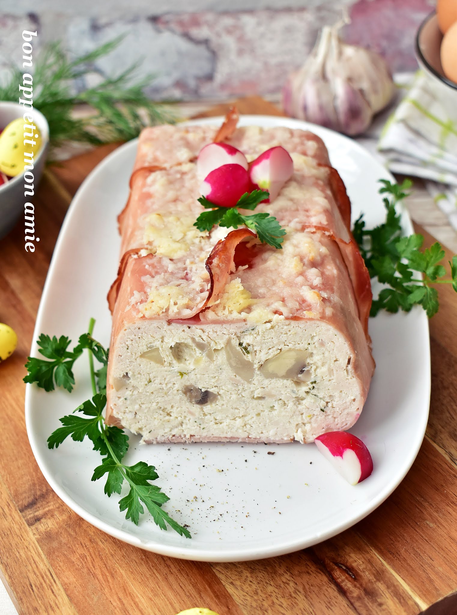 Bon appetit mon amie: Terrina drobiowa z pieczarkami