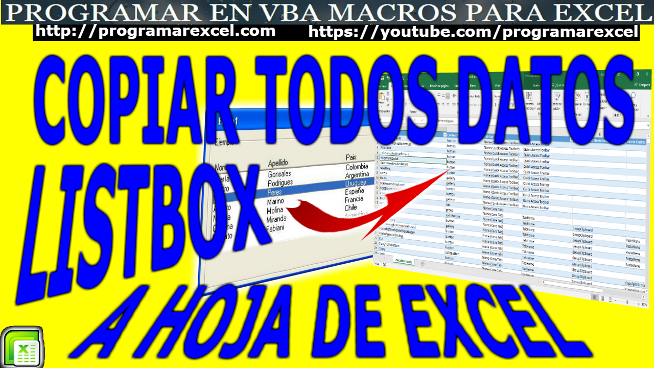 Como Copiar Todos Datos Listbox A Hoja De Excel Programar En Vba Macros De Excel