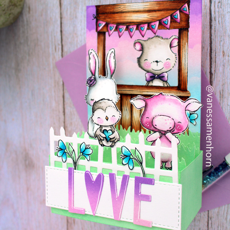 wings of a butterfly: LOVE - MFT Box Card