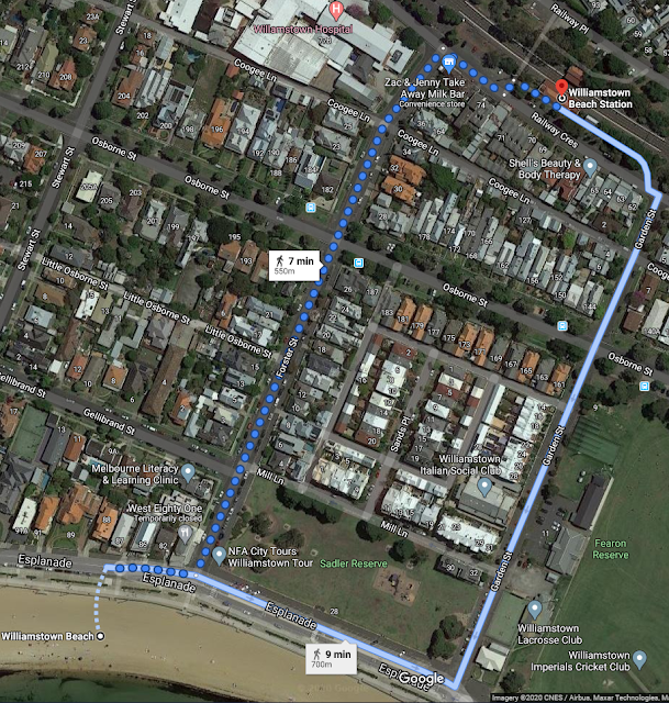 Where do the names of Melbourne's Williamstown Line come from?