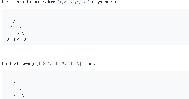 Leetcode 101. Symmetric Tree