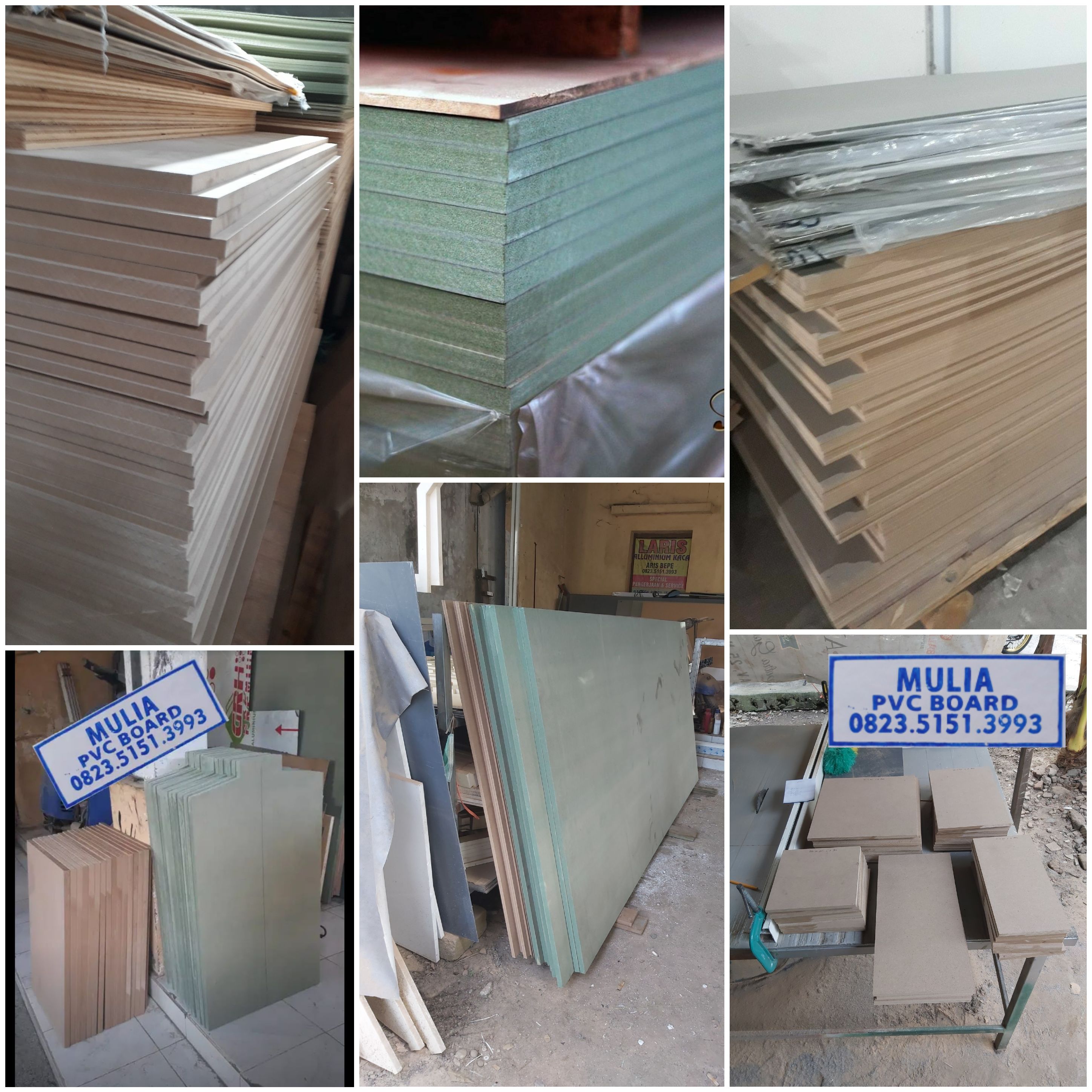 MULIA PAPAN PVC BOARD : JUAL MDF HIJAU WATERPROOF