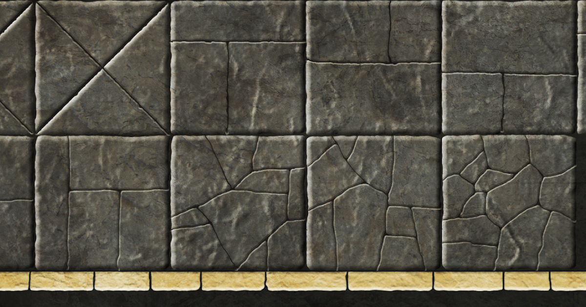 SOMETHING IN THE DUNGEON: A try at dungeon tiles