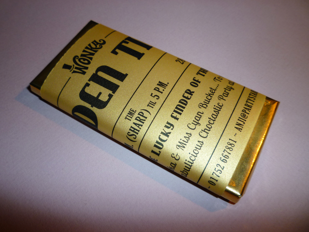 *starking crafty and party*: golden ticket chocolate factory birthday ...