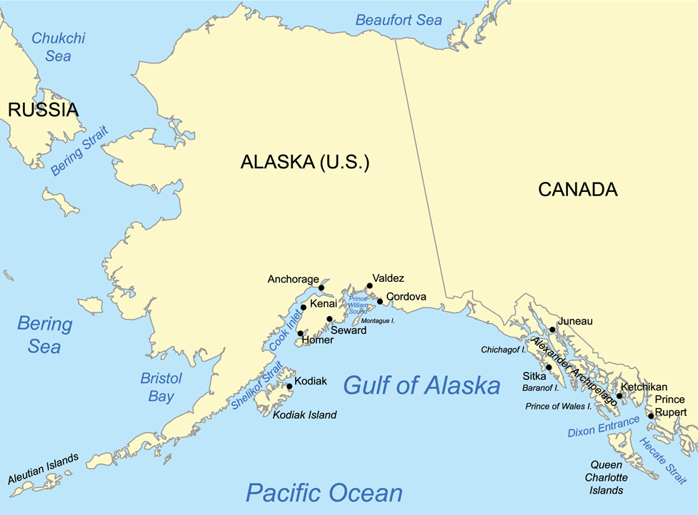 රසුදැල් Rasudal: මුසු නොවෙන මුහුදු: Gulf of Alaska