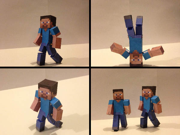 Minecraft : Bendable Steve Paper Toy | Paperized Crafts