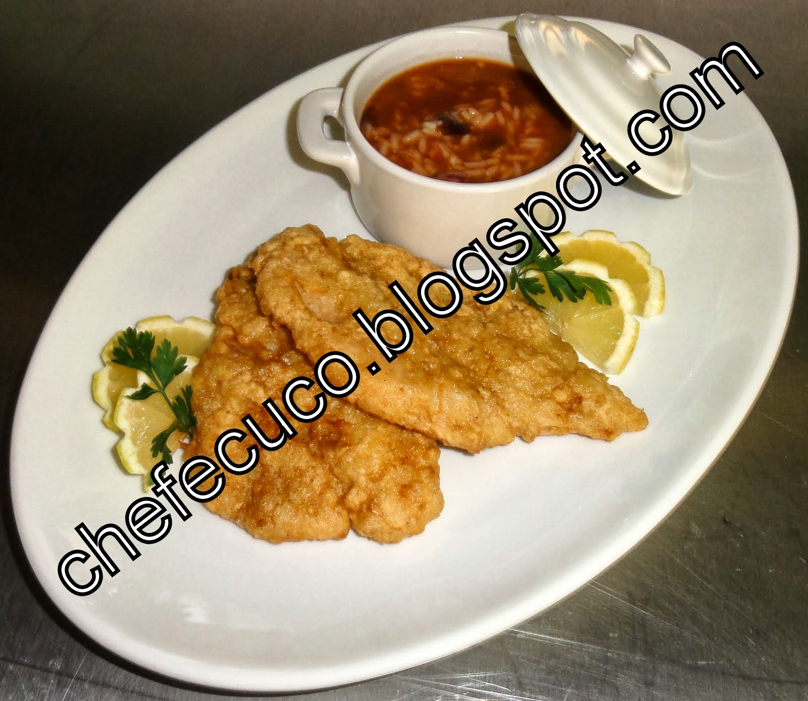 O mundo da culinária: Filetes de pescada dourados com arroz de feijão ...