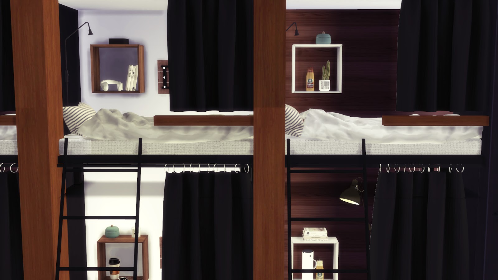 SIMS 4 - STUDENT ROOMS - HOSTEL - UNIVERSITY INSPIRED DL + CC - Bárbara ...