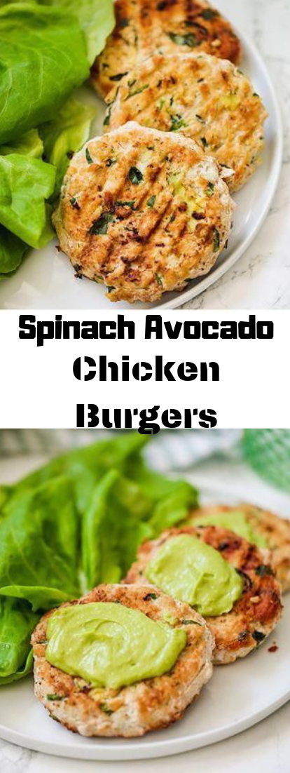 Spinach Avocado Chicken Burgers (Whole30, Paleo, AIP) #healthy #keto ...